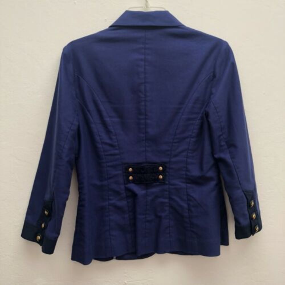 Cabi Sz 6 Resort Blueberry Blazer Nautical Jacket - Gem